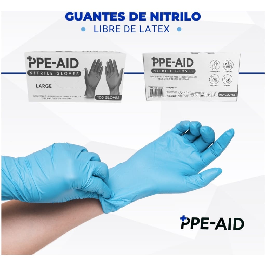 Guantes Azules Nitrilo | Caja Master | TatooMex